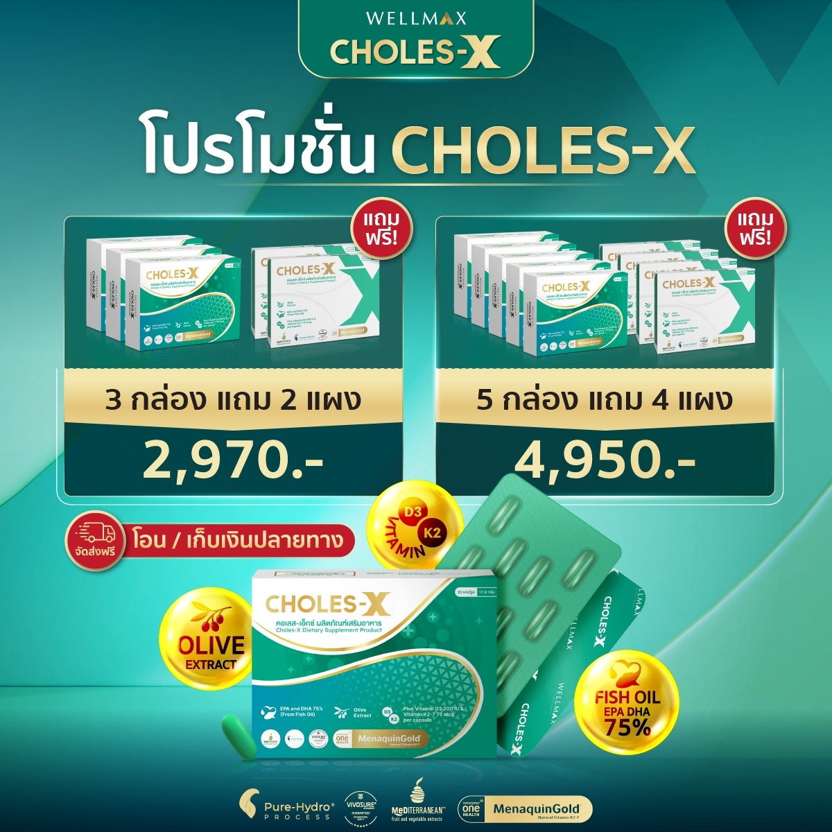 Choles-X ลดไขมันในเลือด
